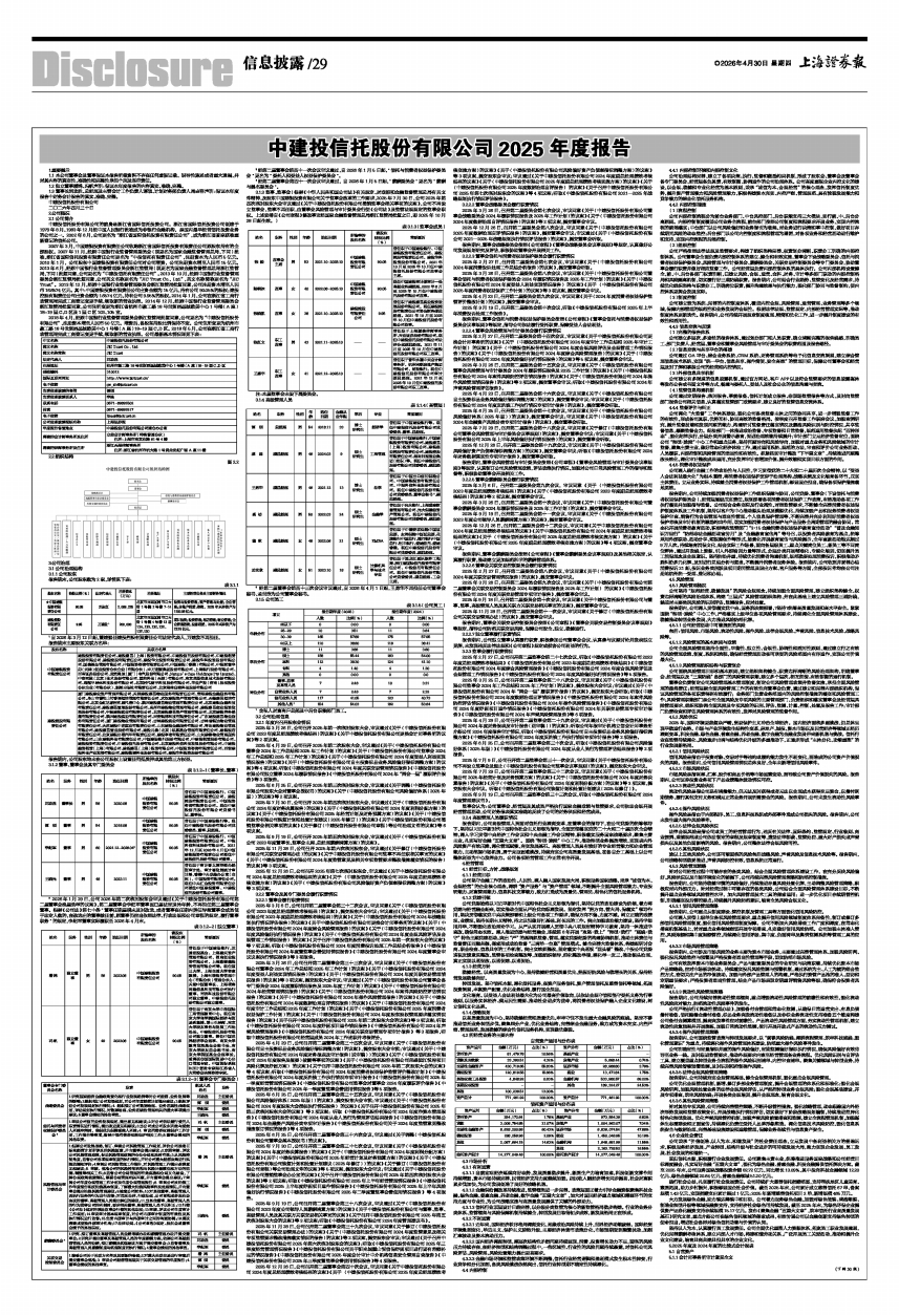 2026年04月30日 第29版：信息披露|上海证券报